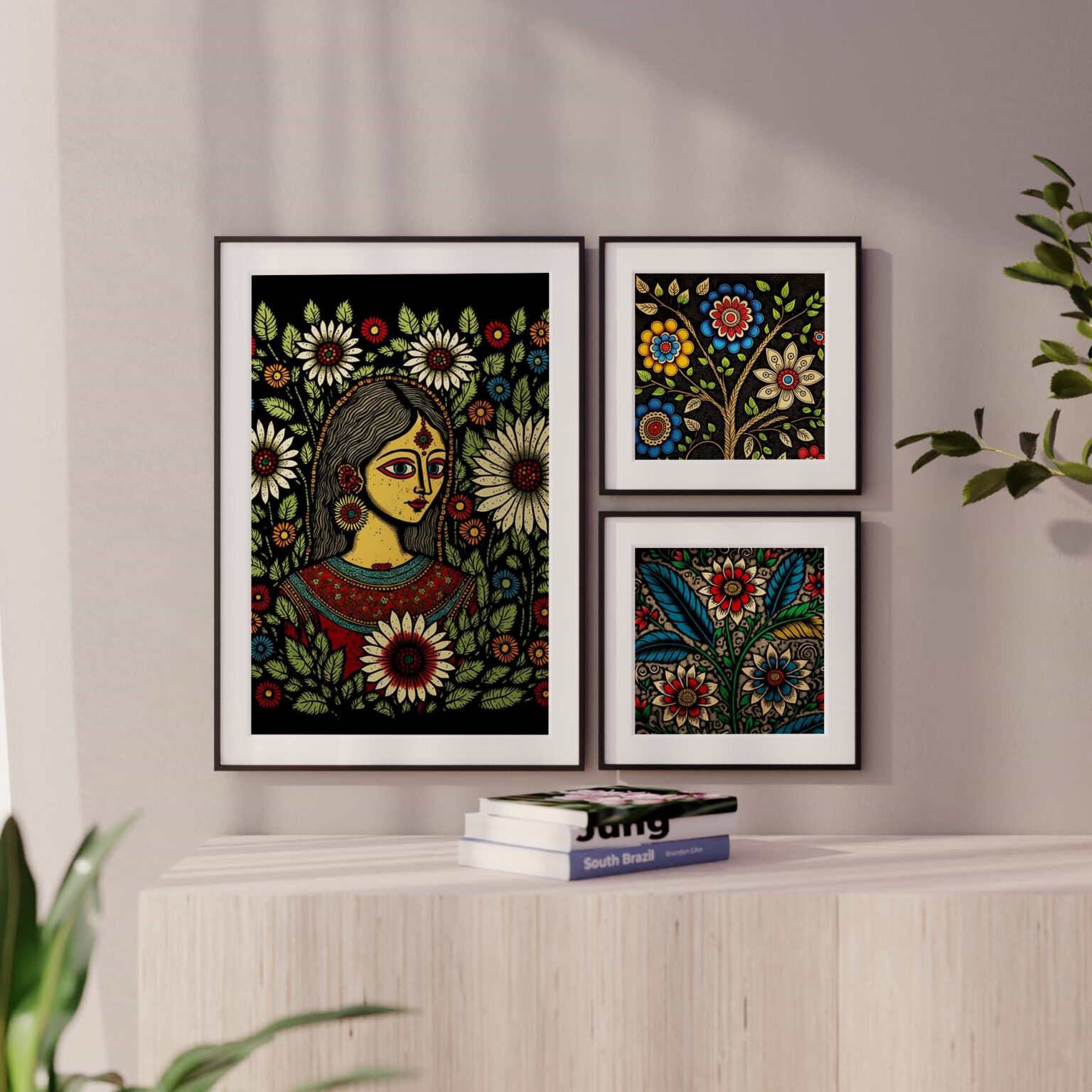 Madhubani Flowers - Magic Tree Prints