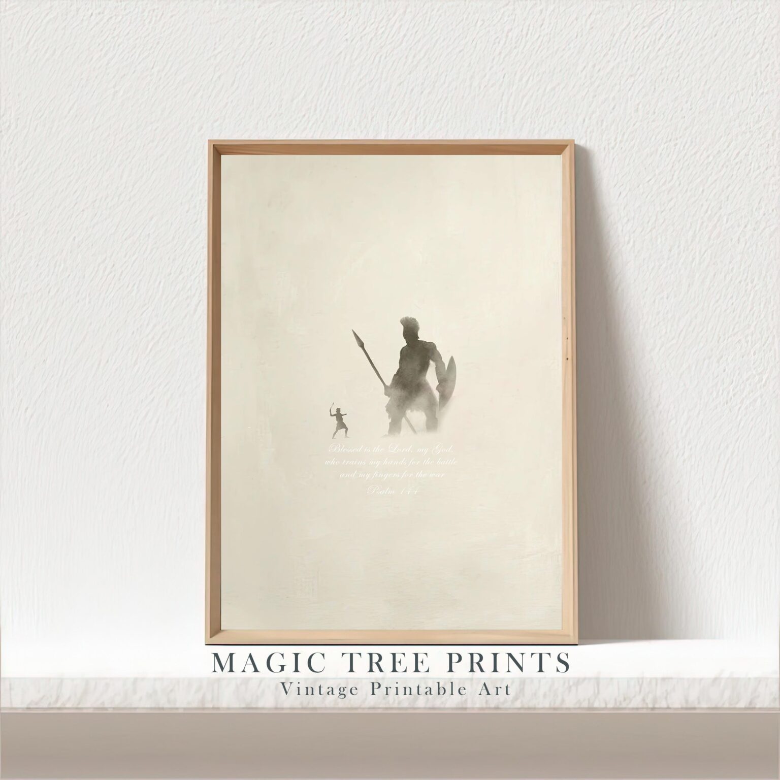 David And Goliath - Beautiful Christian Art