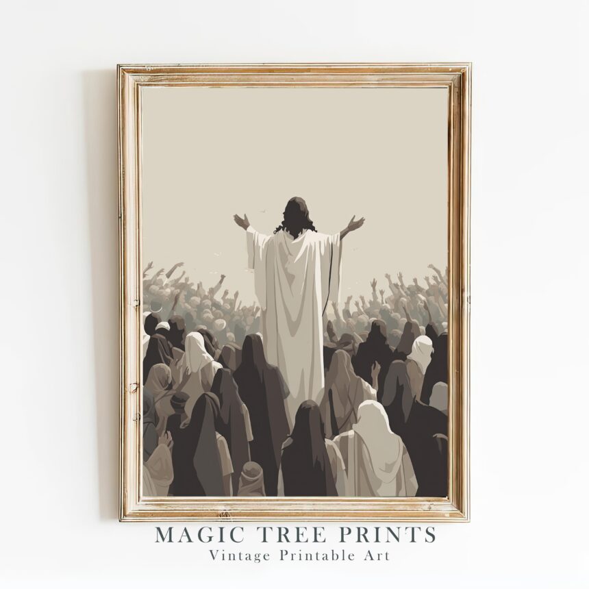 Jesus Leaves The 99 - Beautiful Christian Art Prints