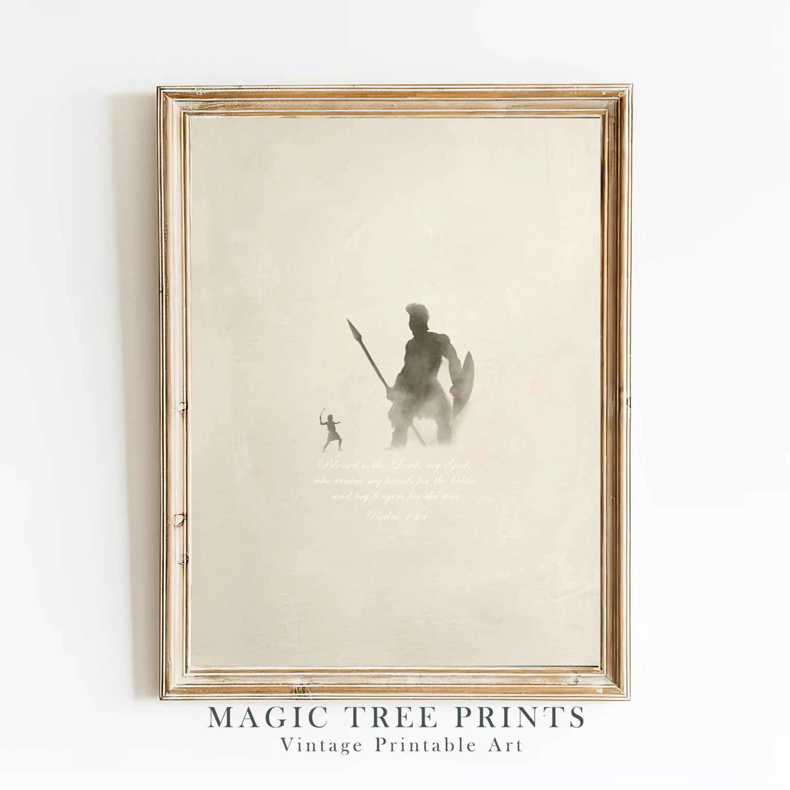 David And Goliath - Beautiful Christian Art