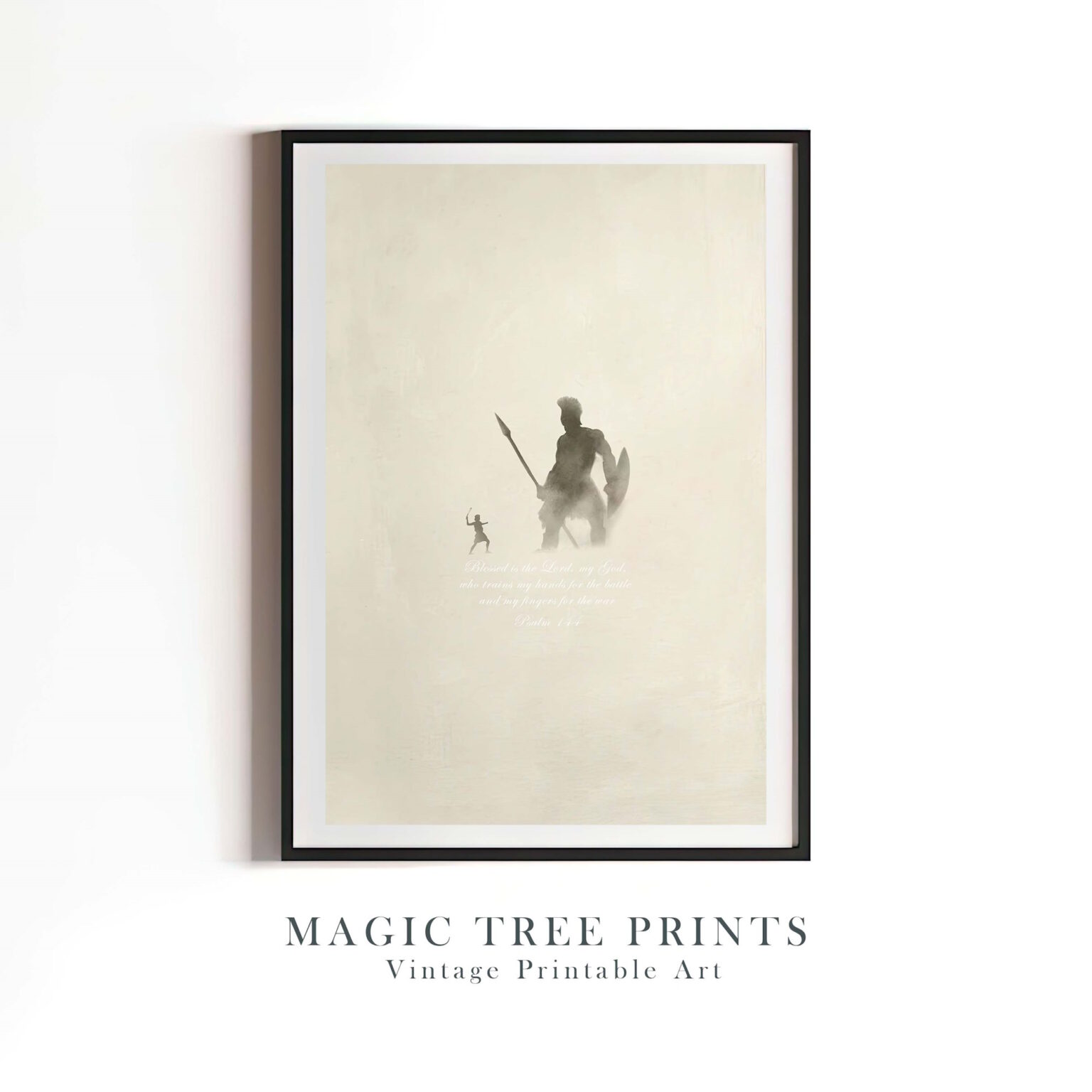 David And Goliath - Beautiful Christian Art