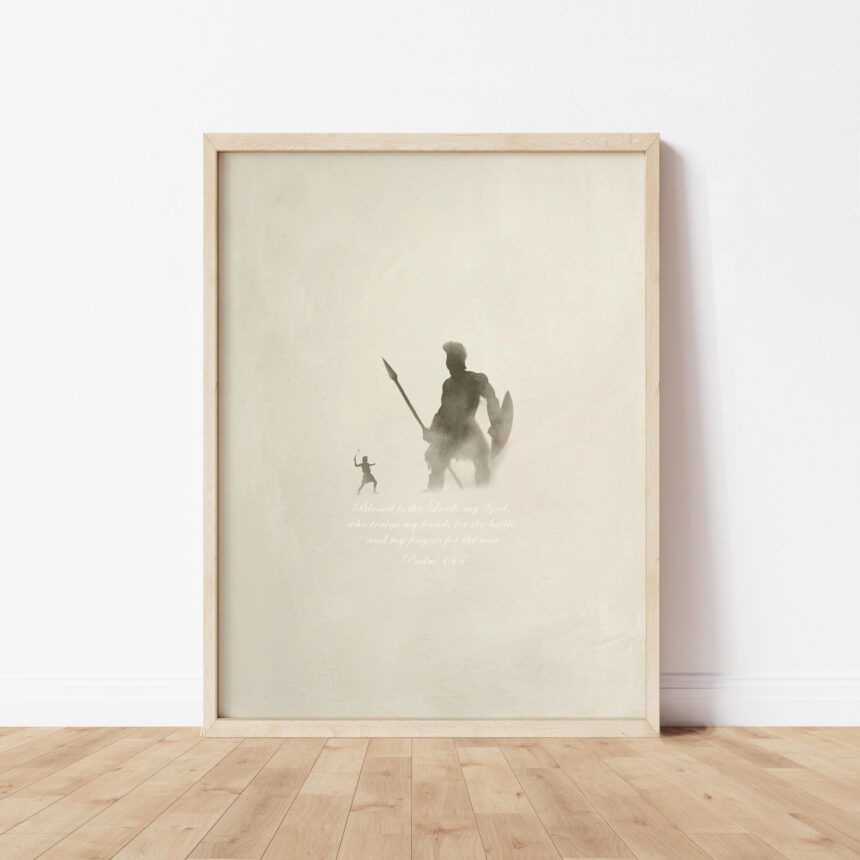 David And Goliath - Beautiful Christian Art