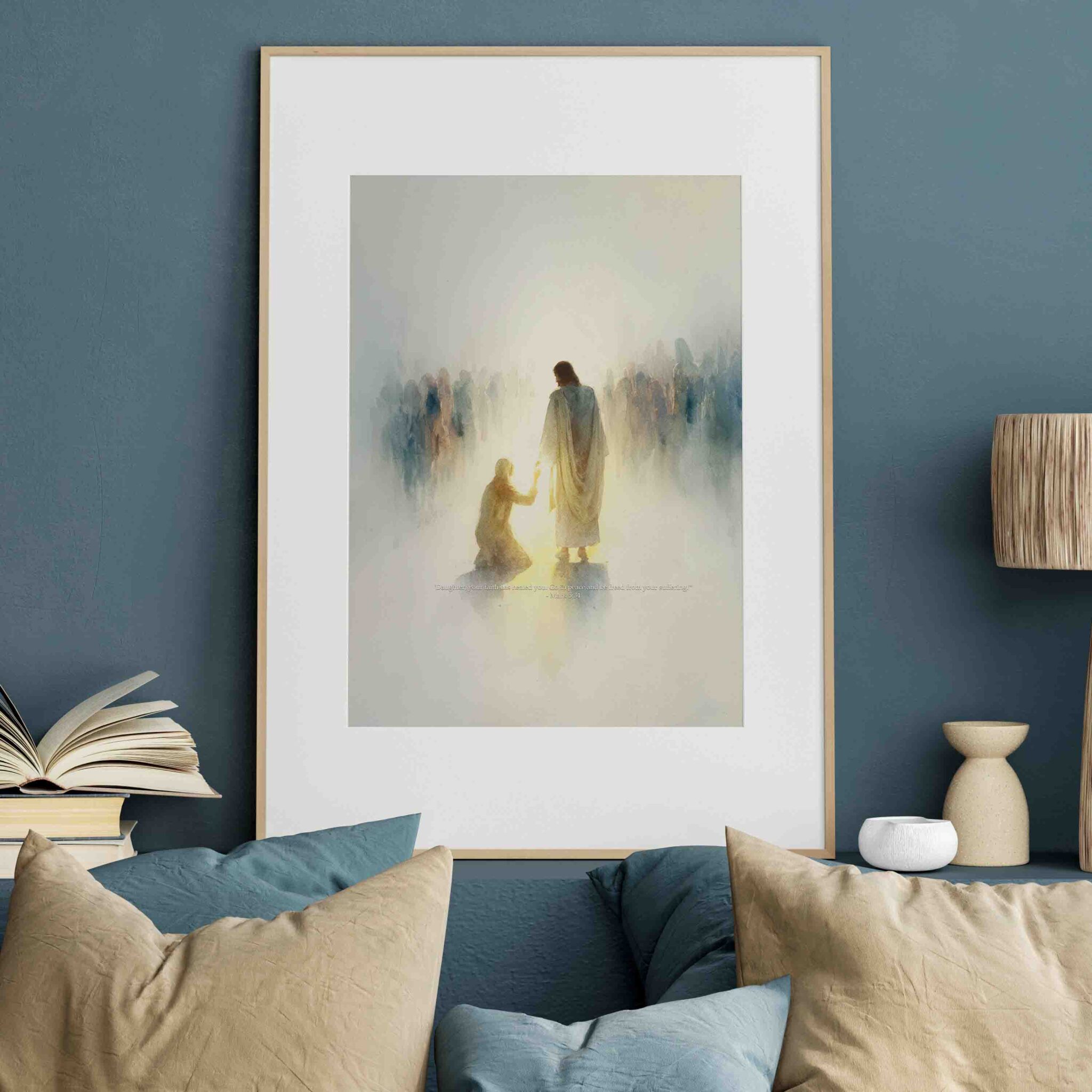 Jesus Heals The Bleeding Woman – Christian Wall Art Print | Biblical ...